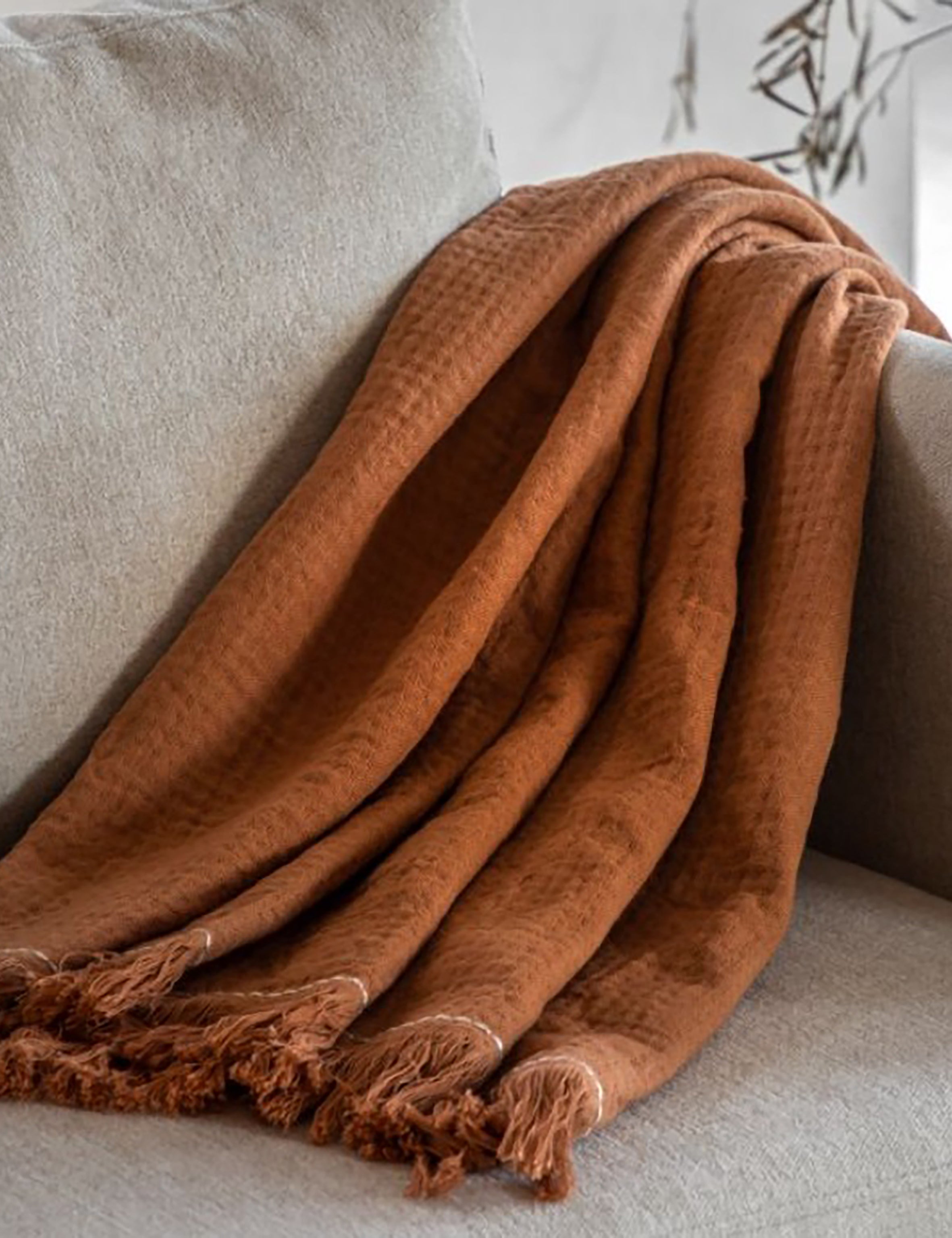 Apricot Cotton Throw | PRE-ORDER – The Den & Now