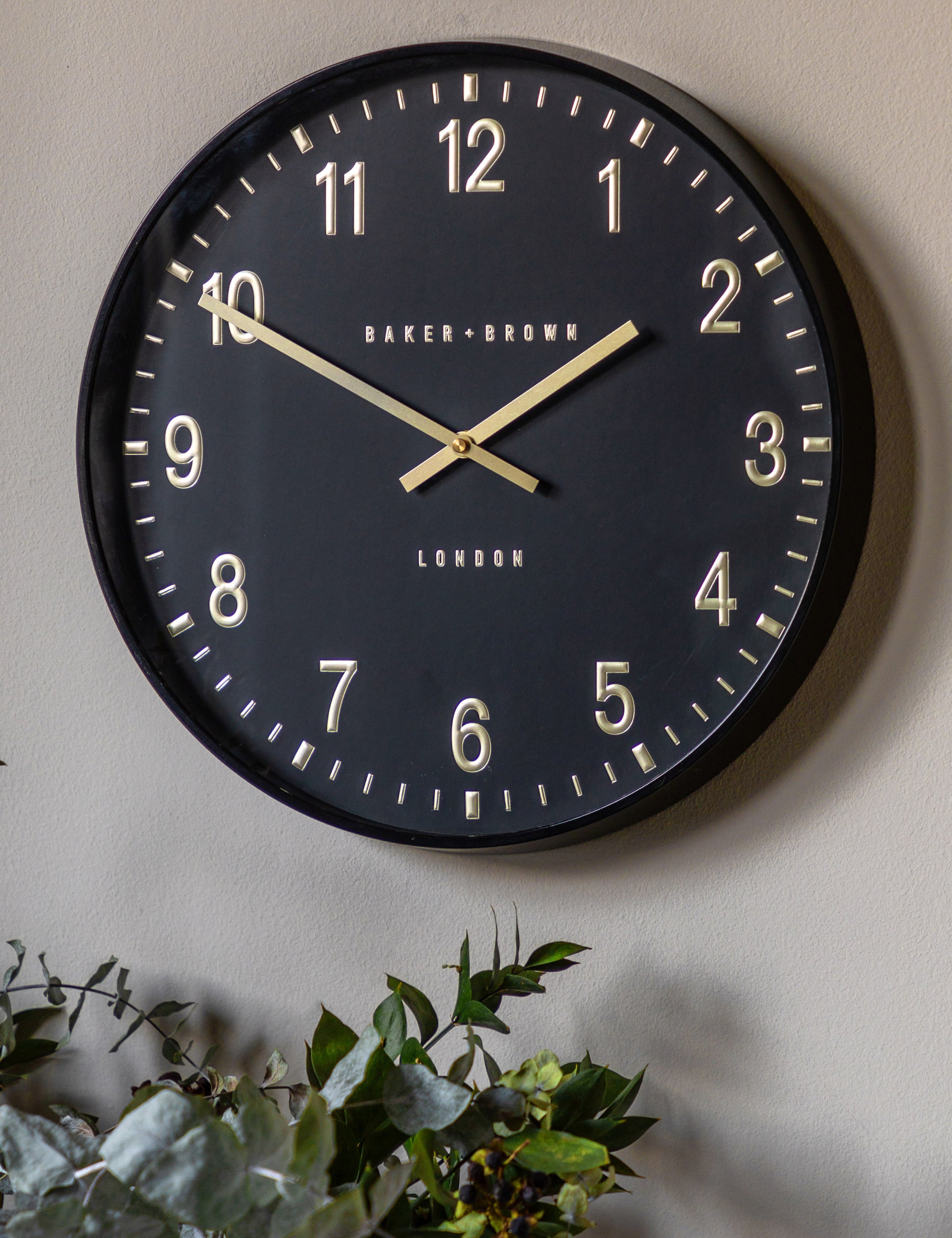 Baker & Brown Black Wall Clock – The Den & Now