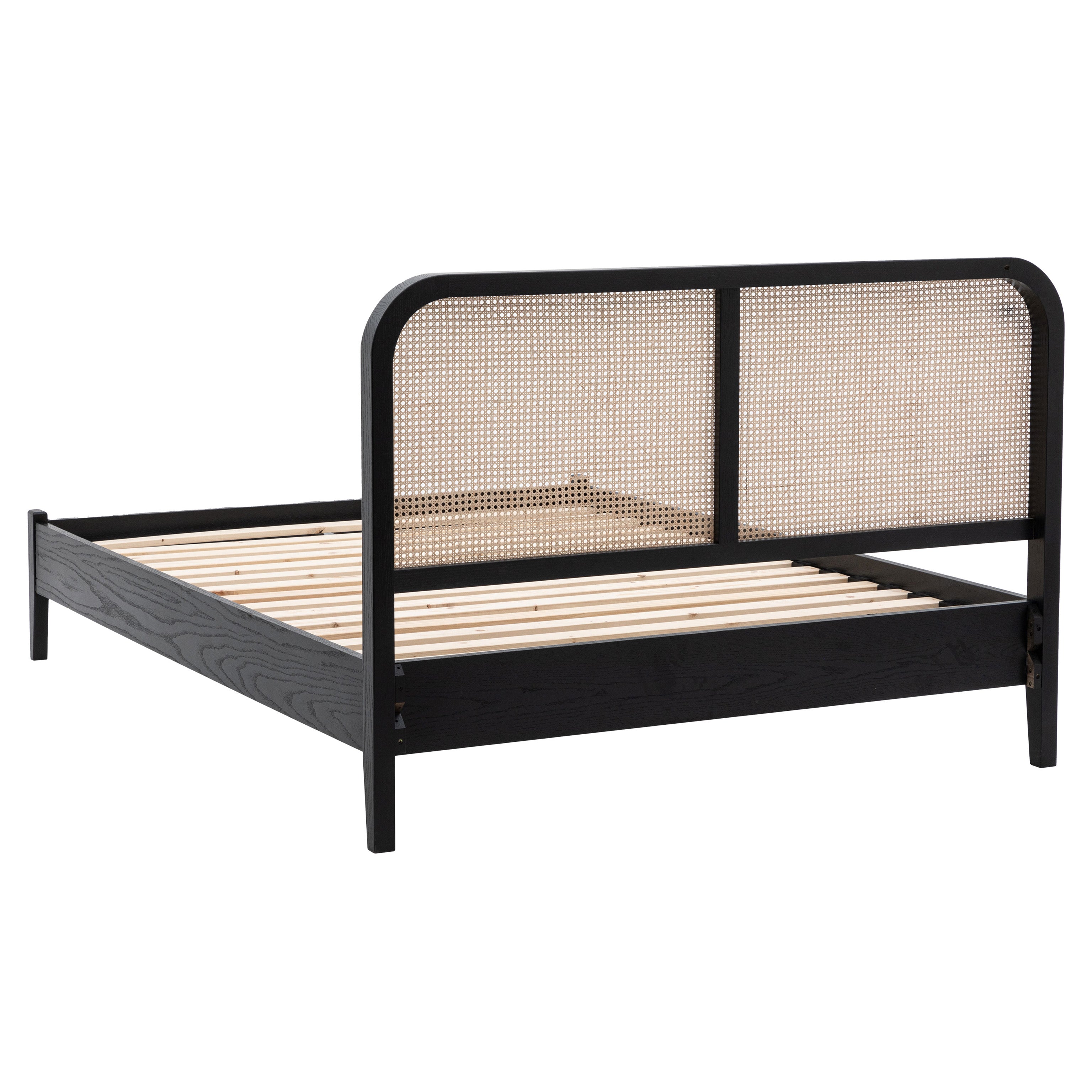 Kaito Black Rattan Bed Frame (2 Size Options Available) – The Den & Now