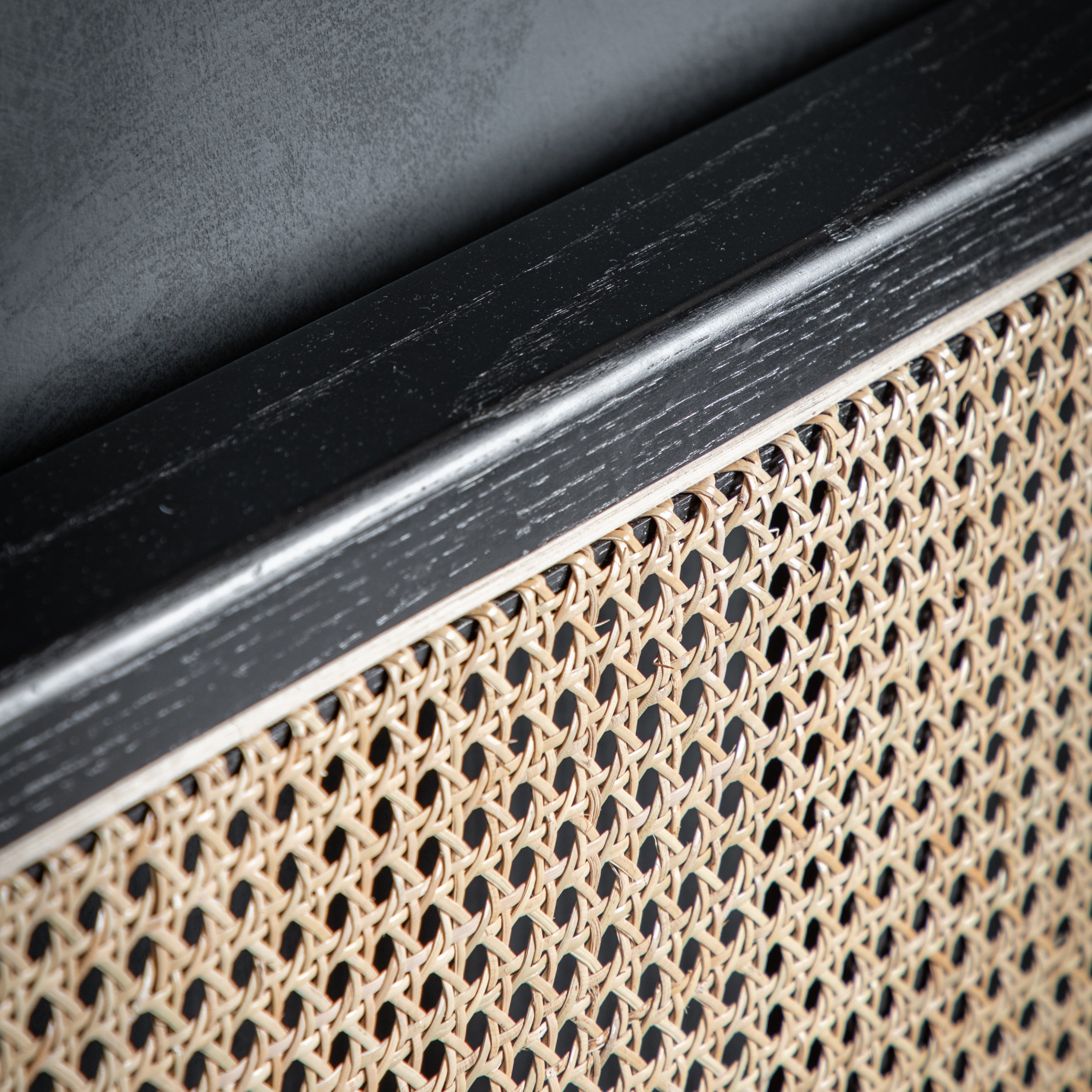 Kaito Black Rattan Bed Frame (2 Size Options Available) – The Den & Now