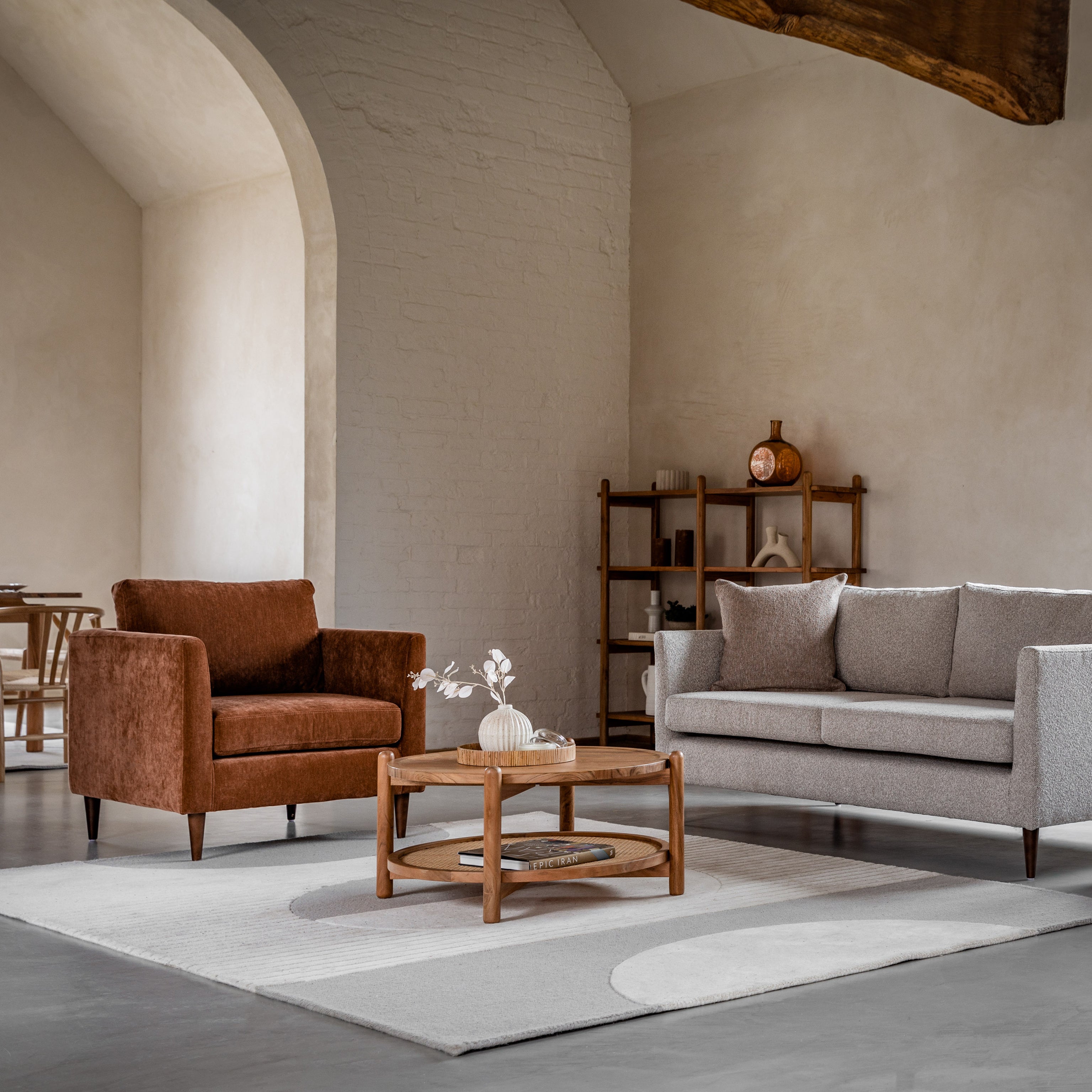 Mysig Rust Armchair – The Den & Now