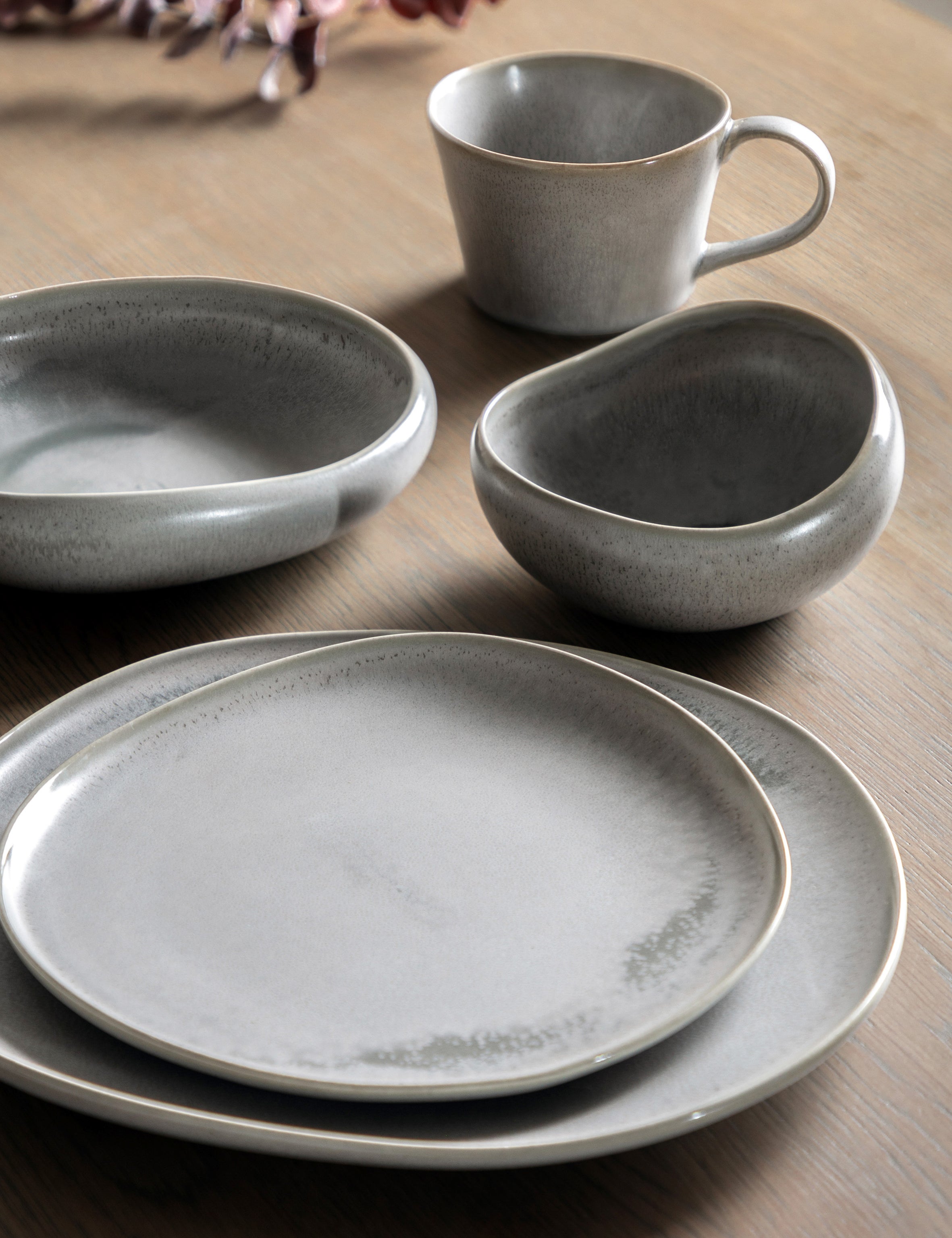 Rullesten Pebble Glaze Dinnerware (Set of Four, Various Options Availa – The Den & Now