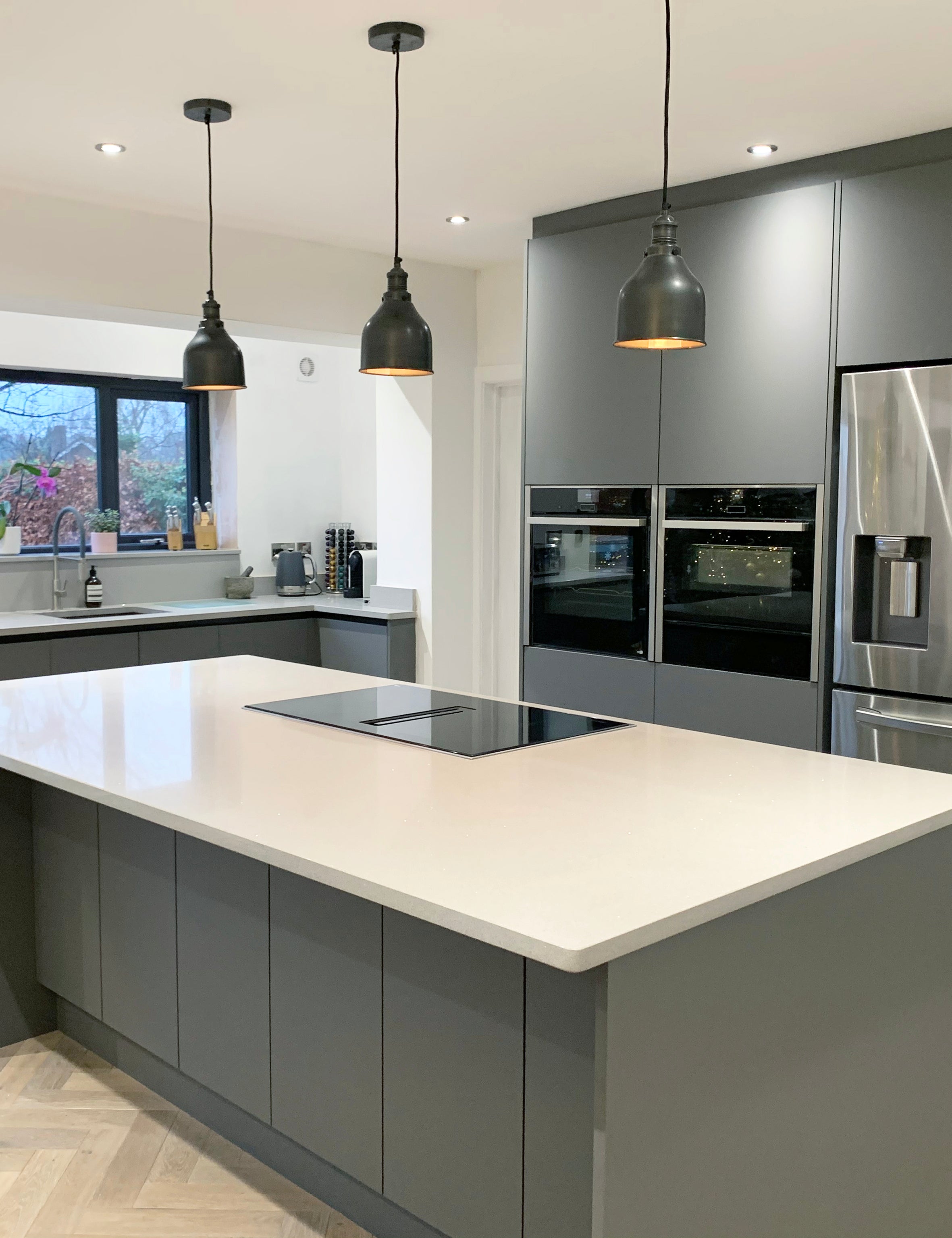 Industrial Pewter Sleek Cone Pendant Light by Industville – The Den & Now