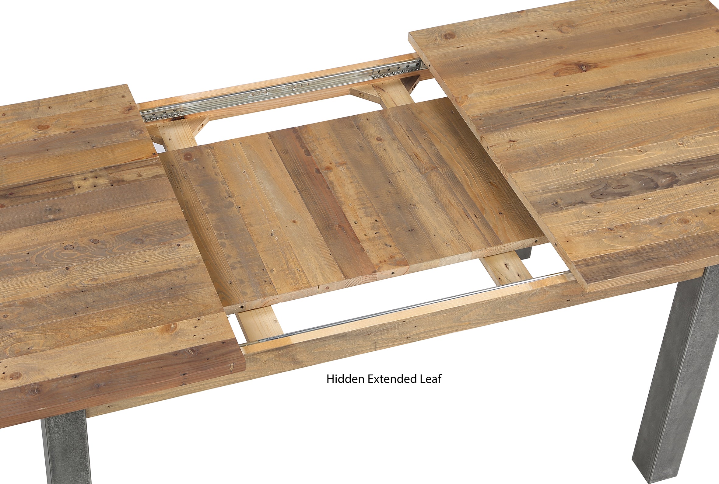 Industrial Rustic Extending Dining Table – The Den & Now