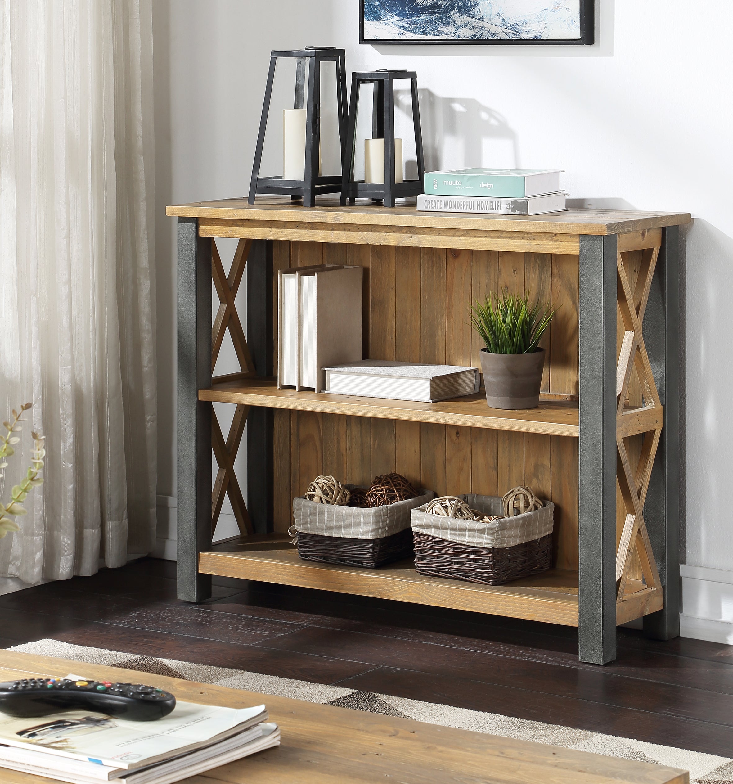 Industrial Rustic Bookcase – The Den & Now
