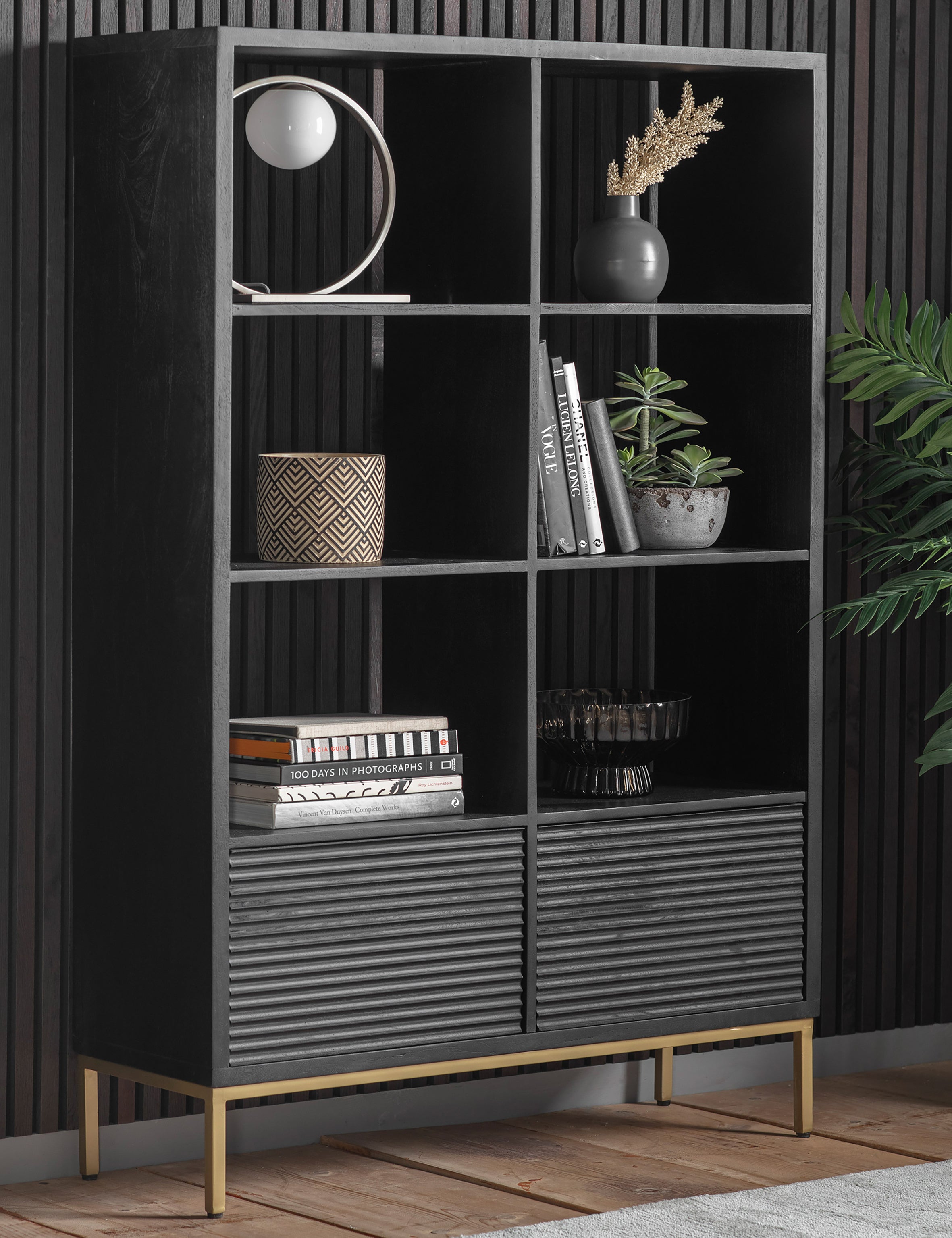 Kyoto Black Freestanding Shelving Unit – The Den & Now