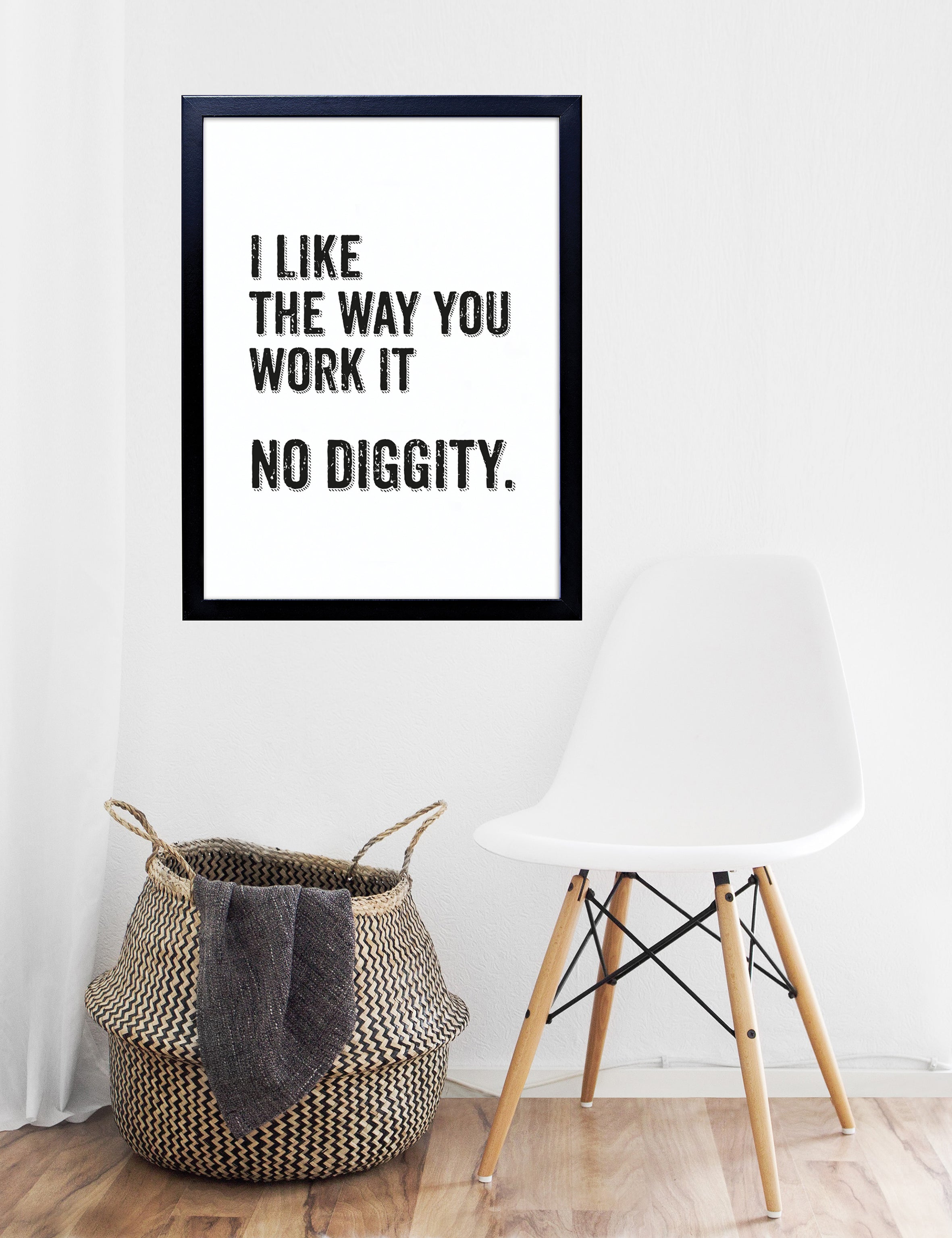 No Diggity Lyric Typography Print – The Den & Now
