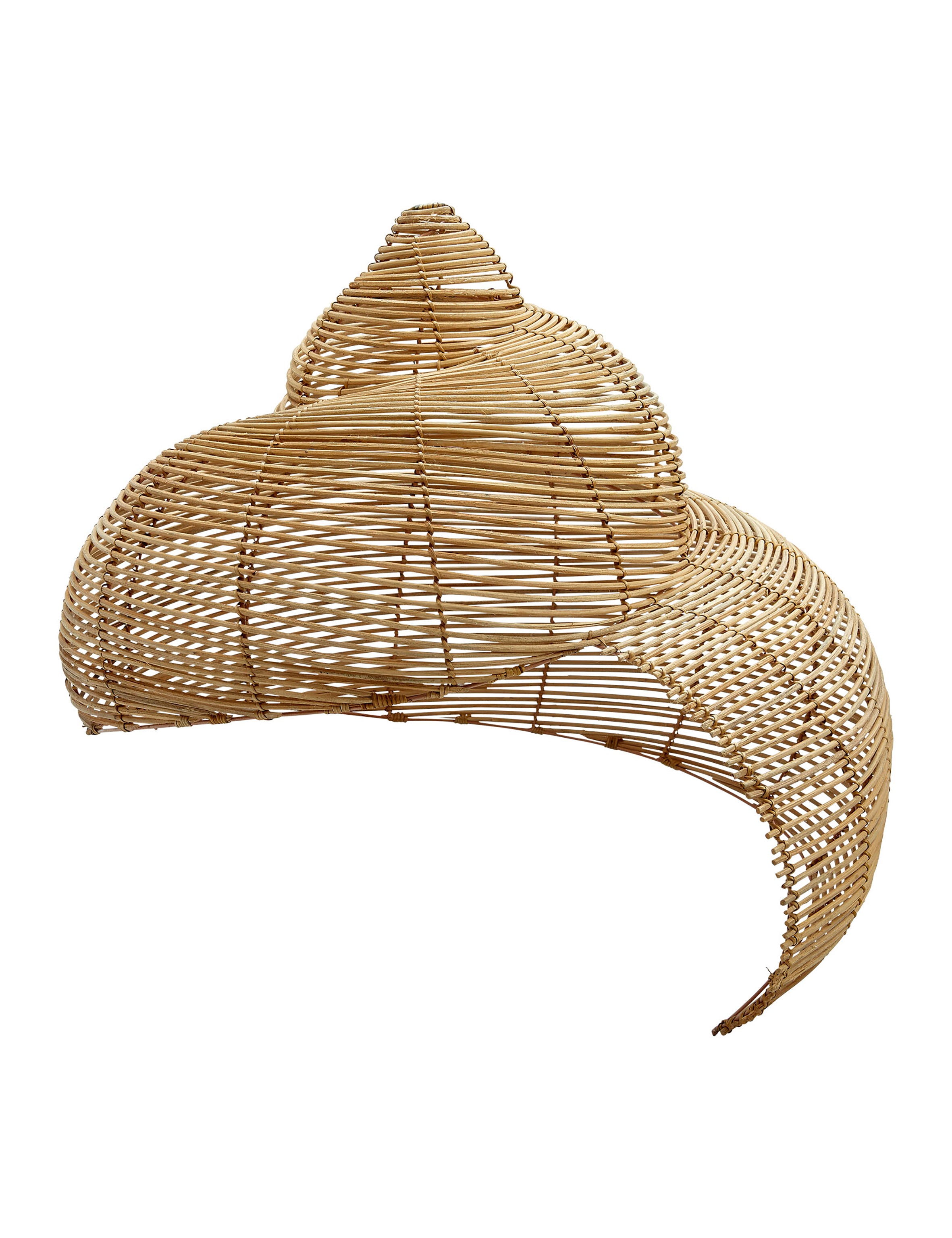 Rattan Natural Spiral Shell Light Shades (pair) – The Den & Now